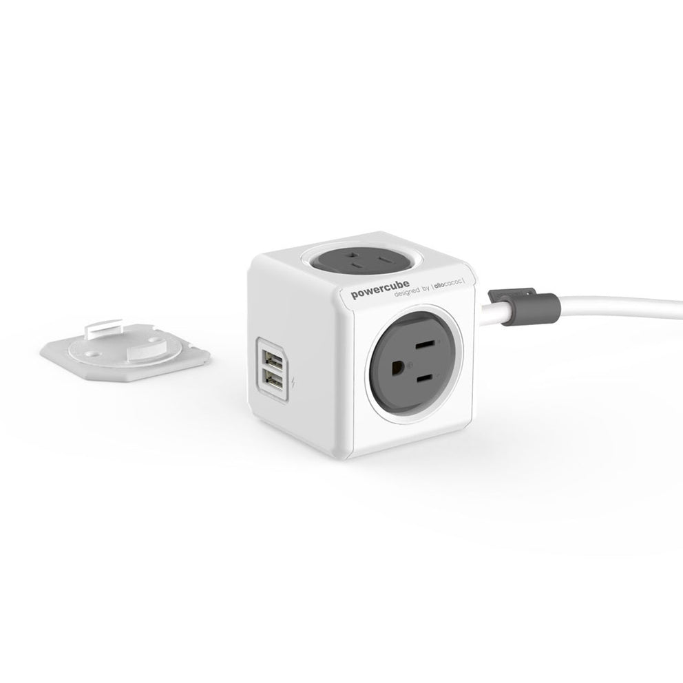 PowerCube-World’s 1st cubic shaped 2 USB and 4 outlet power strip ...